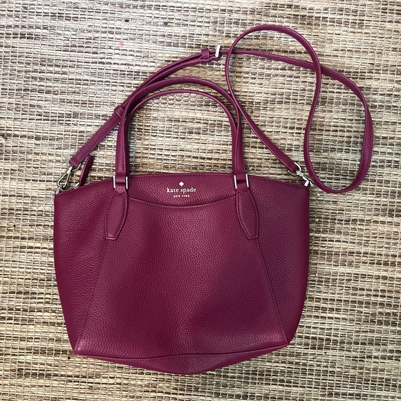 kate spade | Bags | Kate Spade Cross Carry Bag In Dark Maroon Never ...